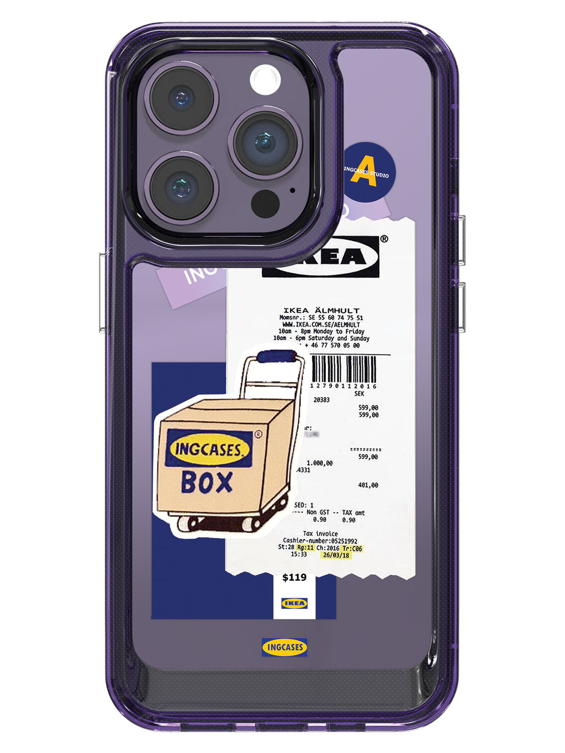 IKEA Sticker Case - iPhone 15 Pro